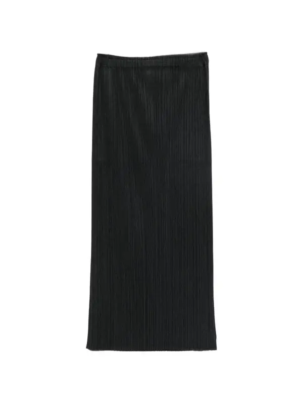 Issey Miyake Pleated Long Skirt - Black