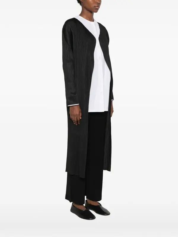Issey Miyake Pleated Long Cardigan