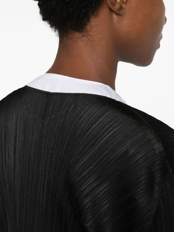 Issey Miyake Pleated Long Cardigan