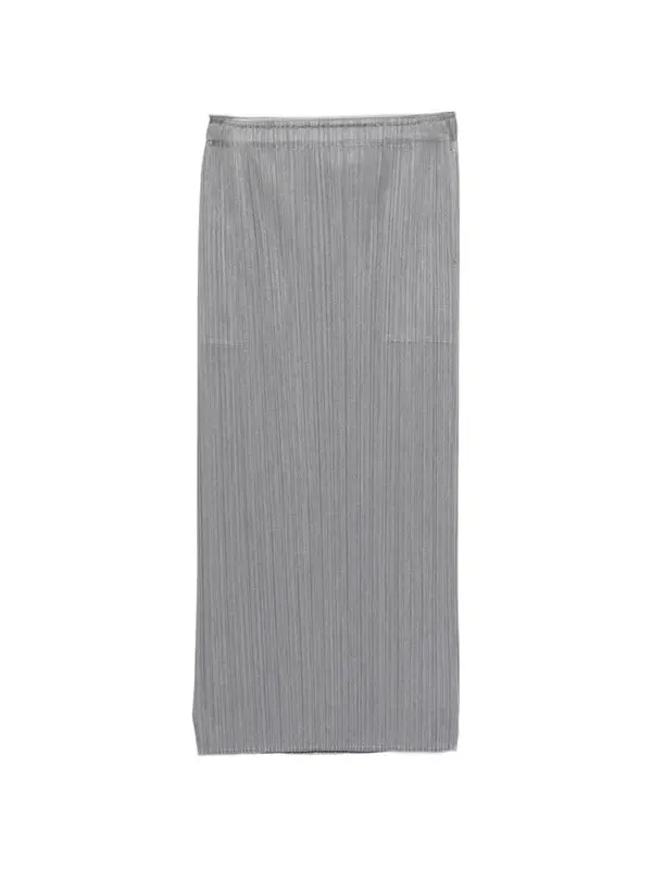 Issey Miyake Pleated Long Skirt - Grey