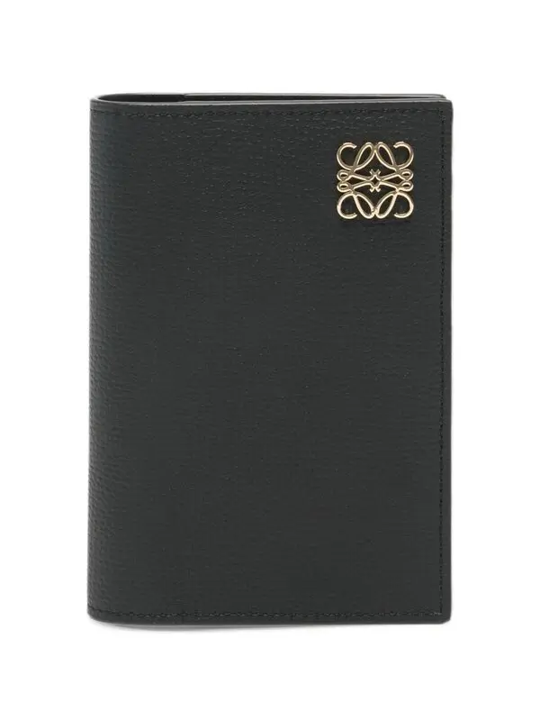 Loewe Leather Passport Cover - Black