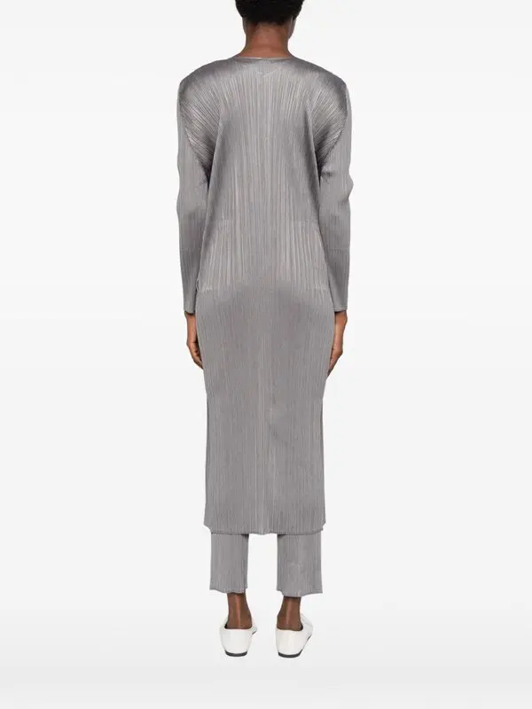 Issey Miyake Pleated Long Cardigan
