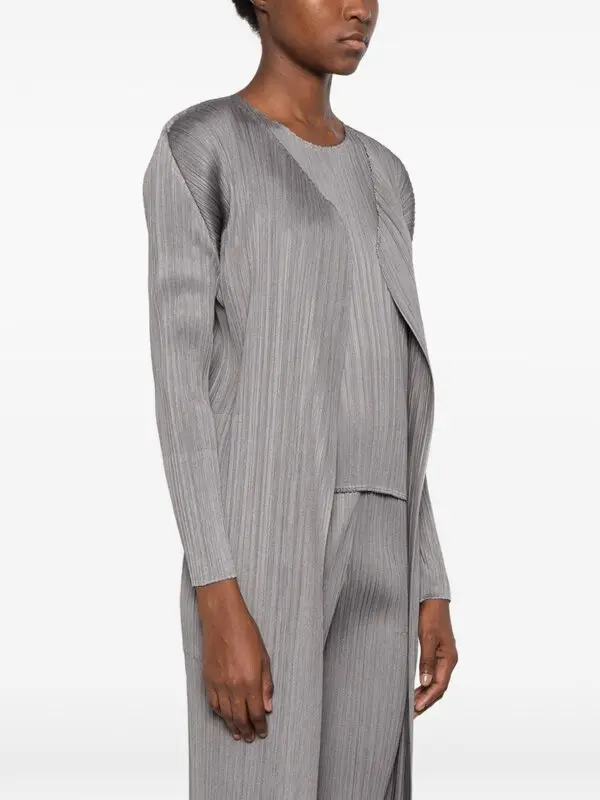Issey Miyake Pleated Long Cardigan