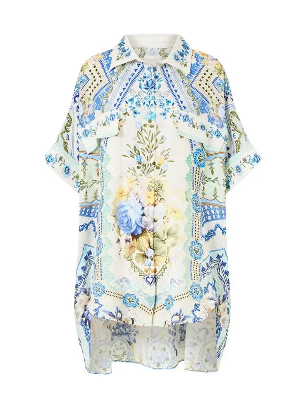 Camilla Oversized Linen Tunic Dress