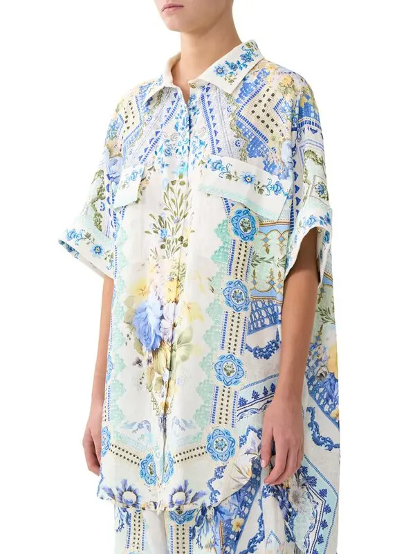 Camilla Oversized Linen Tunic Dress