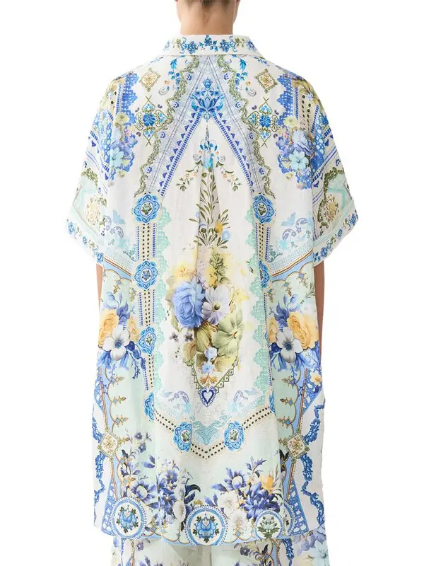 Camilla Oversized Linen Tunic Dress