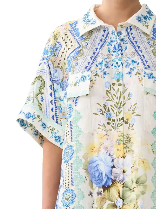 Camilla Oversized Linen Tunic Dress