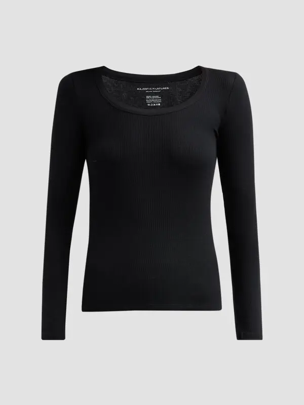 Majestic Filatures Soft Touch Scoopneck Sweater