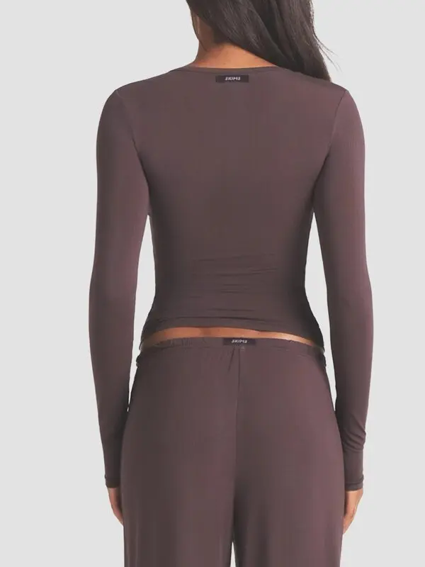 SKIMS Cloud Sleep Henley Top