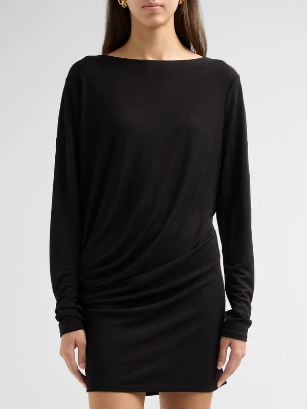 Ronny Kobo Nia Jersey Drape Mini Dress