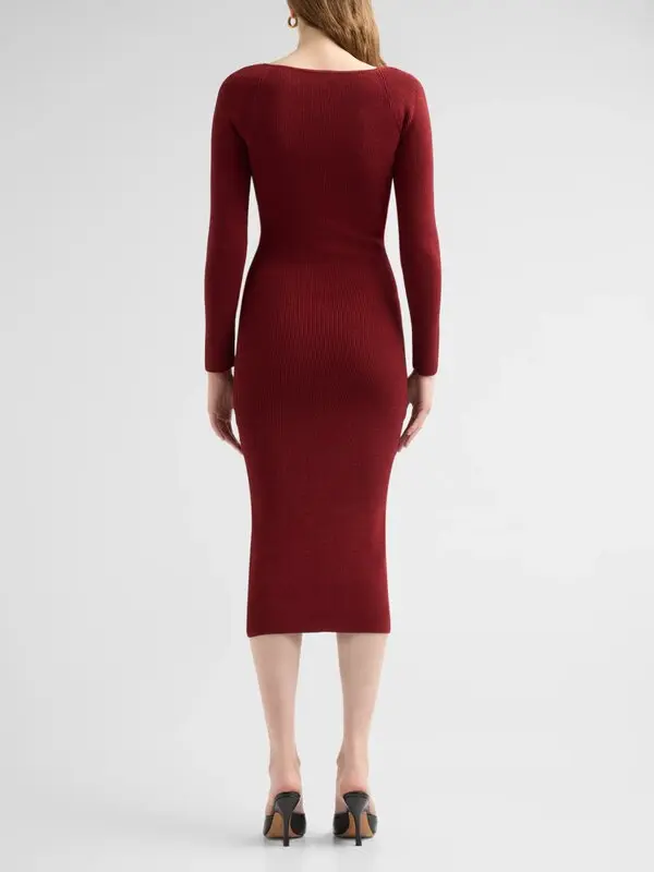 Ronny Kobo Levi Rib-knit Midi Dress