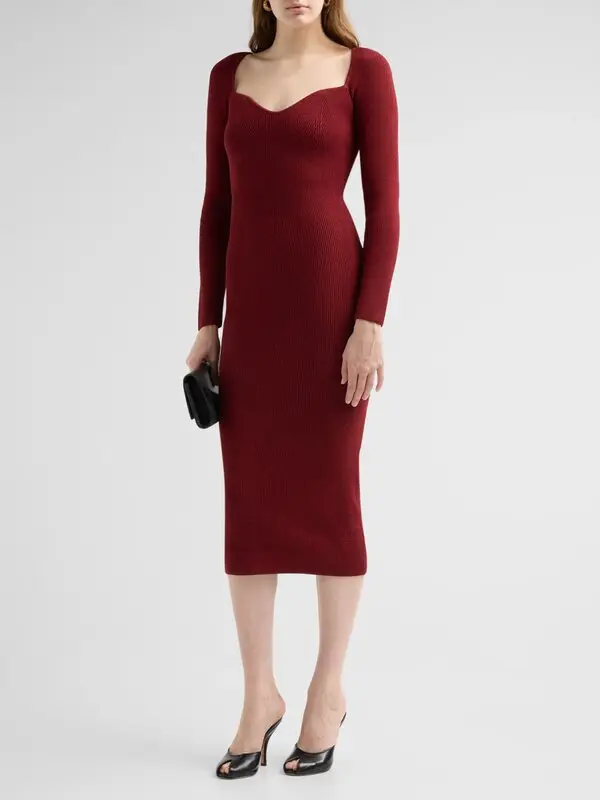Ronny Kobo Levi Rib-knit Midi Dress