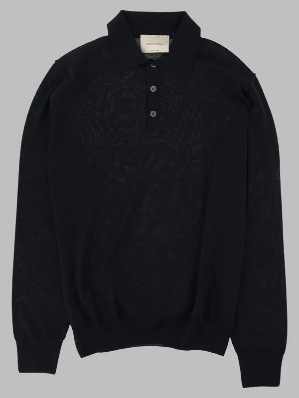 MORENO MARTINELLI Wool-acrylic Polo Shirt, Made In Italy