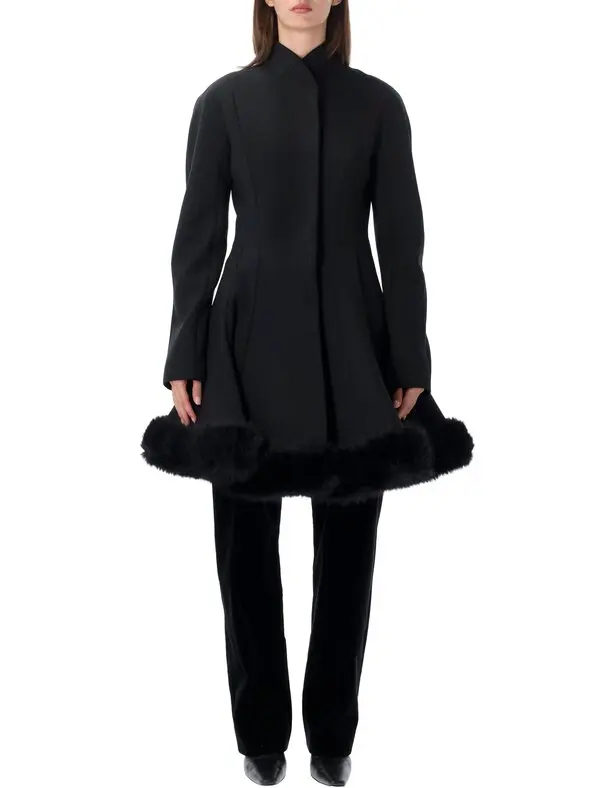Stella McCartney Fur-trim Long Coat