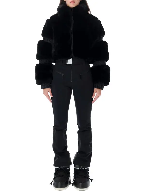 Goldbergh Faux Fur Cropped Ski Jacket - Nero