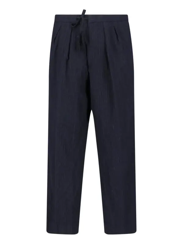 KAPTAIN SUNSHINE Drawstring Pleated Wool Trousers