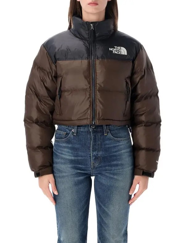 The North Face Cropped Puffer Jacket - Marrone