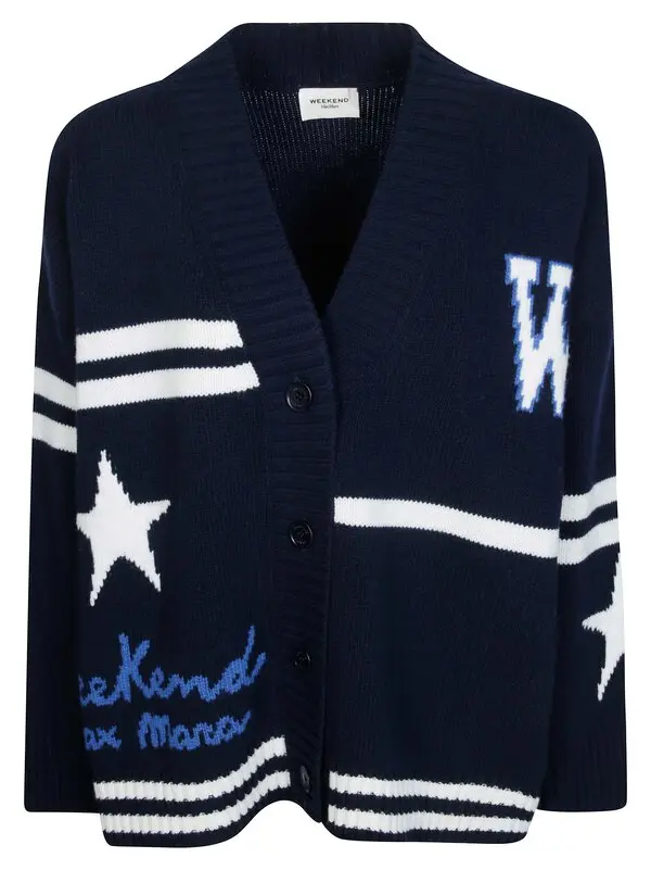 Max Mara Wkdbelgio Cardigan Over Sweater - Blu
