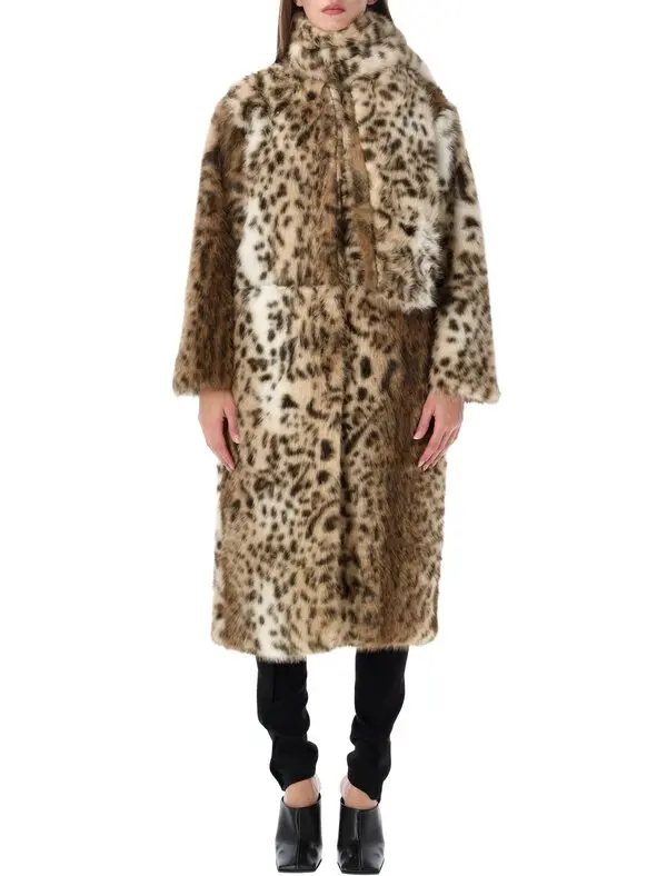 LA PISCINE Faux Fur Long Coat