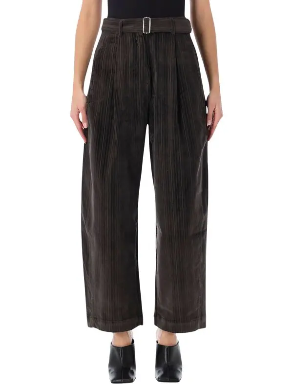 LA PISCINE High-waist Wide-leg Trousers - Grigio