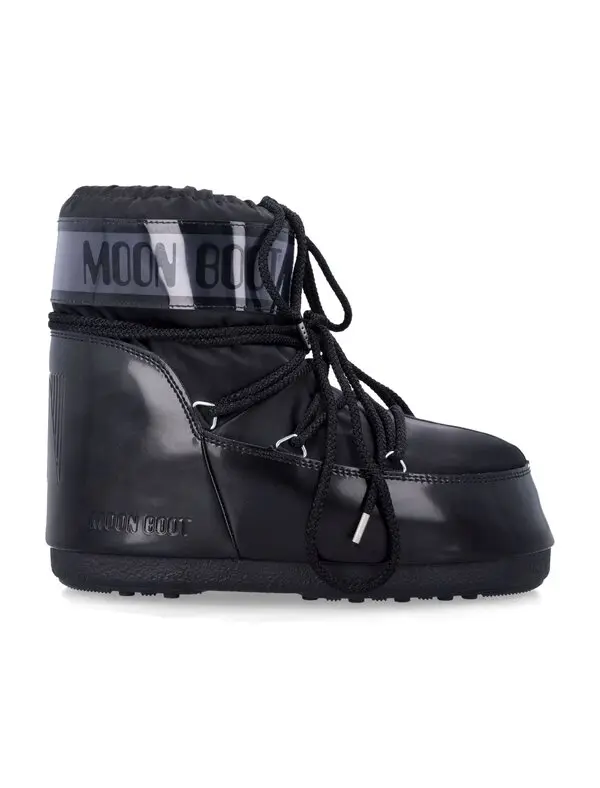Moon Boot Icon Low Glance Satin Mini Glossy Water-resistant Snow Boot - Nero