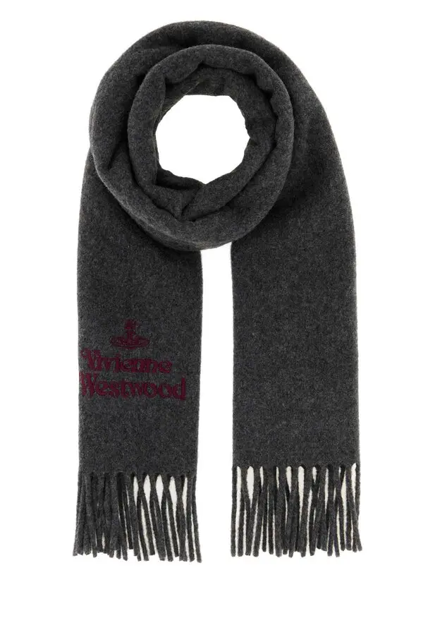 VIVIENNE WESTWOOD Wool Scarf - Grey