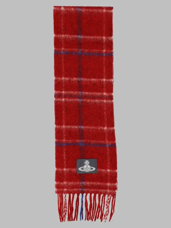 VIVIENNE WESTWOOD Plaid Fringe Scarf