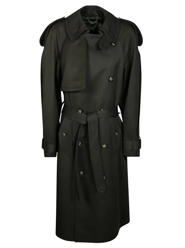 Victoria Beckham Mini Trench Jacket In Virgin Wool