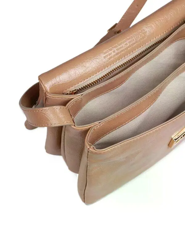 THEMOIRE Chio Small Vegan Leather Shoulder Bag - Neutrals