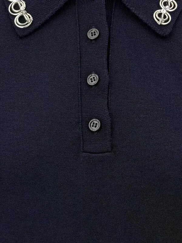 Iceberg Embellished-collar Polo-neck Sweater