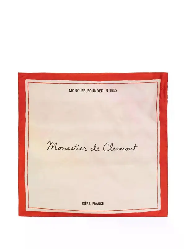 Moncler Silk Twill Foulard Scarf - Neutrals
