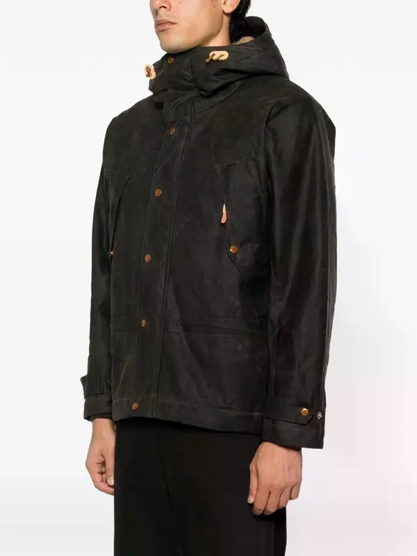 CECCARELLI Hooded Waxed-cotton Jacket