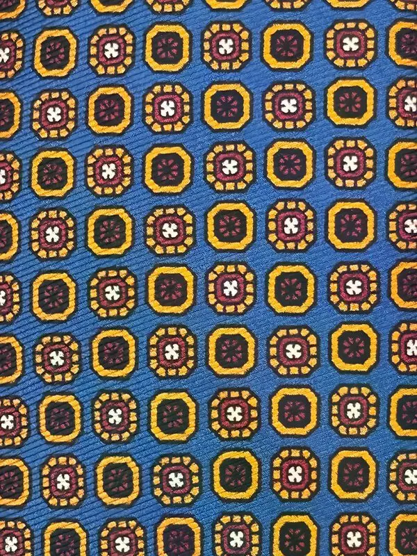 Kiton Geometric-print Silk Tie - Blue