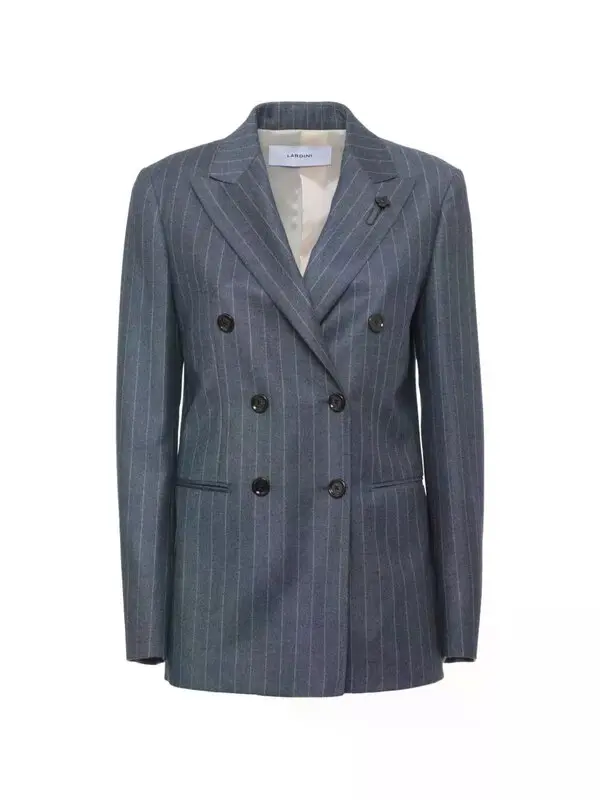 LARDINI Pinstripe Double-breasted Blazer