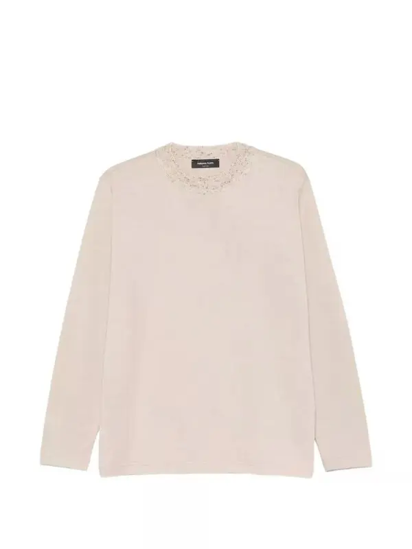 Fabiana Filippi Embellished-collar T-shirt