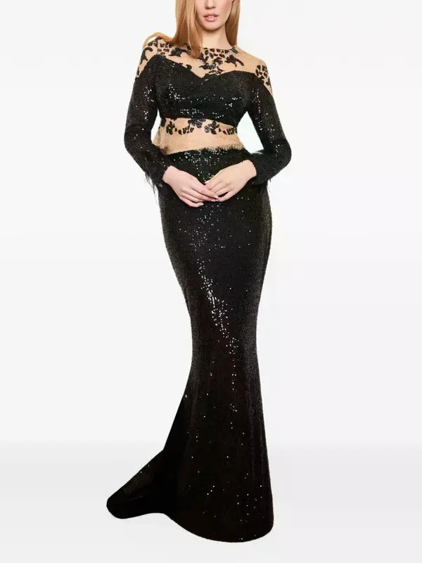 IMROSKA Moore Sequin-embellished Maxi Skirt