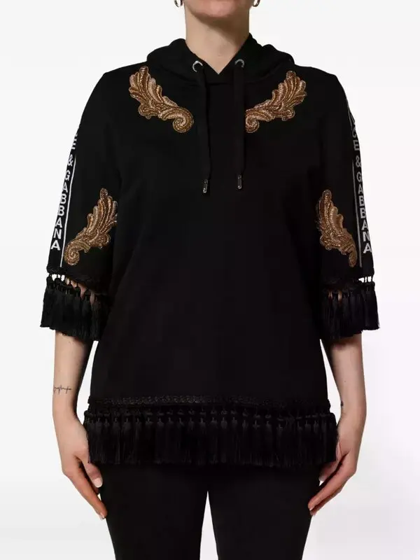 Dolce & Gabbana Embroidered Tassel Hoodie