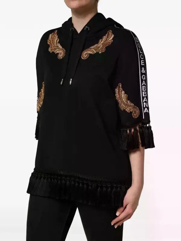 Dolce & Gabbana Embroidered Tassel Hoodie