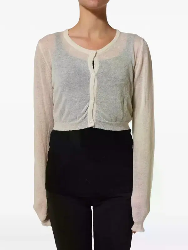 Ermanno Scervino Cropped Knit Cardigan - White