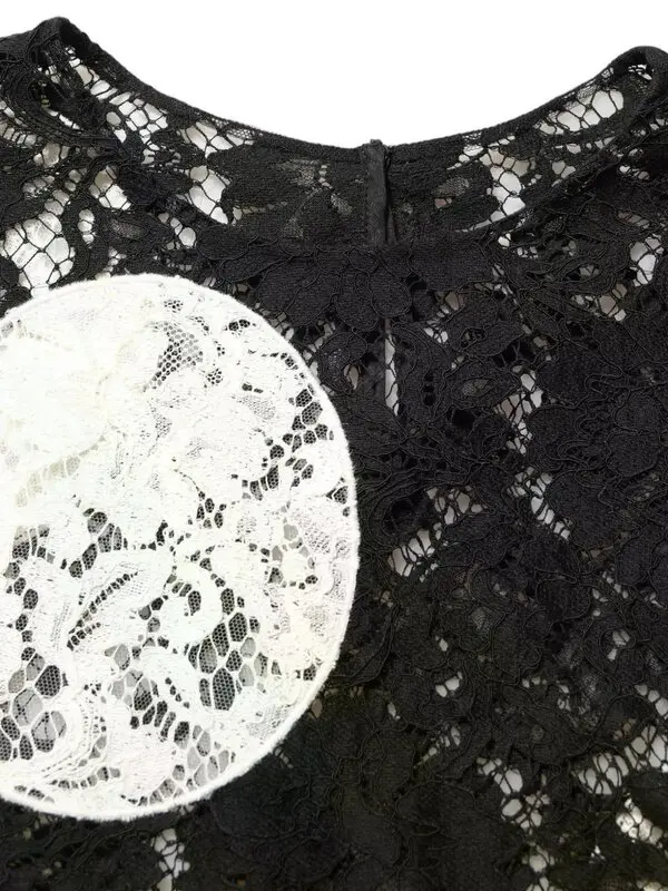 Dolce & Gabbana Polka-dot Lace Blouse - Black