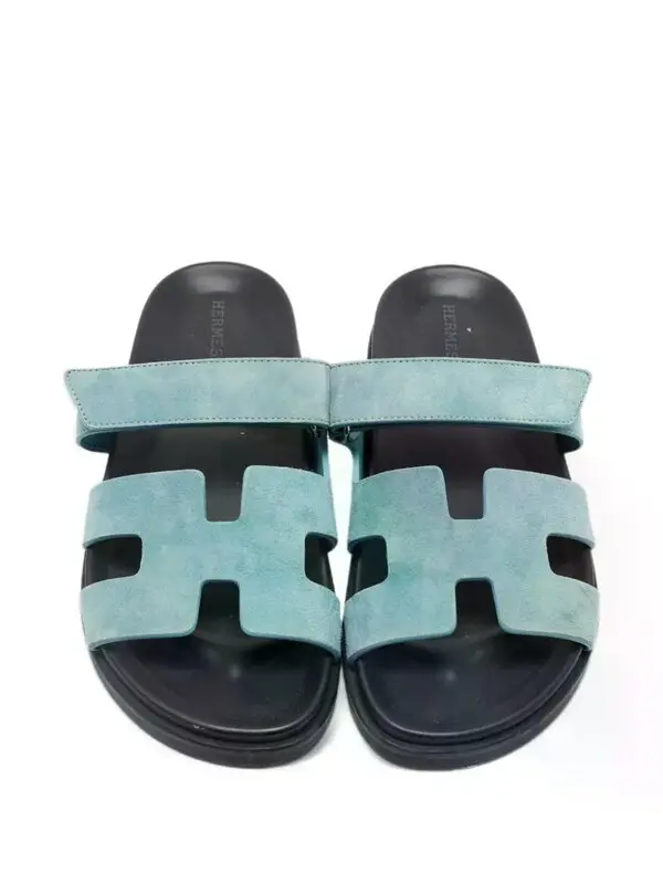 Hermès Chypre Touch-strap Sandals - Blue