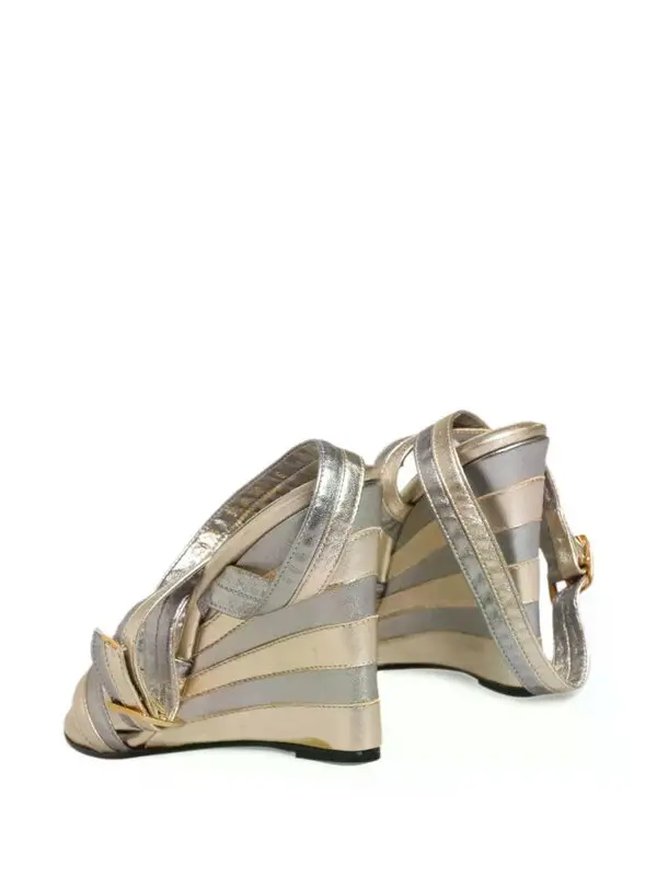 Dolce & Gabbana Metallic-effect Wedge Sandals