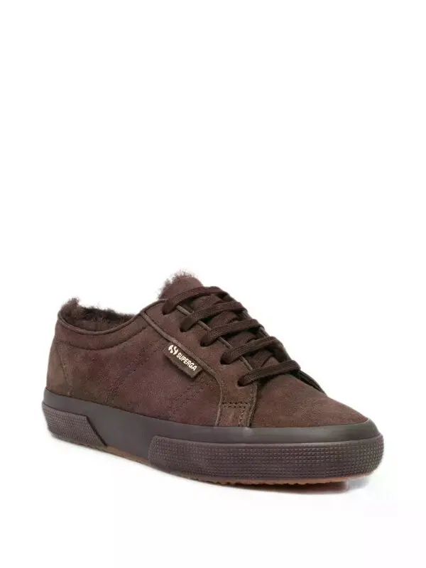 Superga Shearling-lined Suede Sneakers