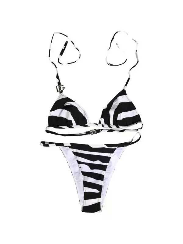 Dolce & Gabbana Zebra-print Bikini - Black