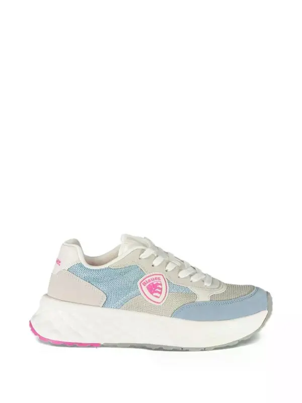 BLAUER. Panelled Logo-patch Sneakers