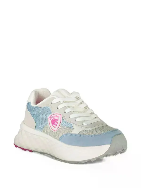 BLAUER. Panelled Logo-patch Sneakers
