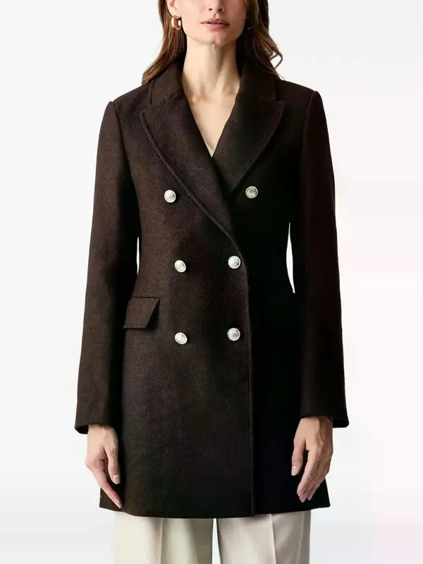 MORGAN Double-breasted Embossed-button Coat