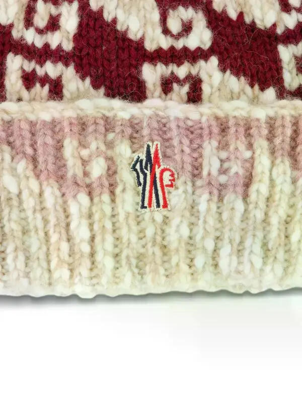 Moncler Pom-pom Intarsia-knit Beanie Hat