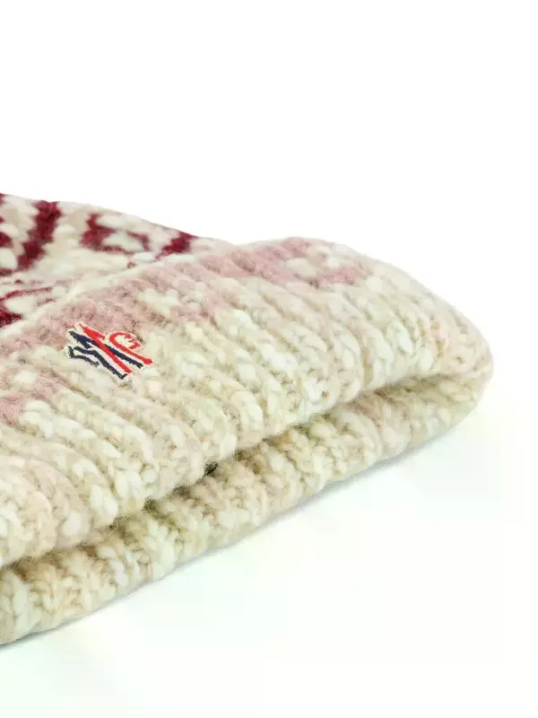 Moncler Pom-pom Intarsia-knit Beanie Hat