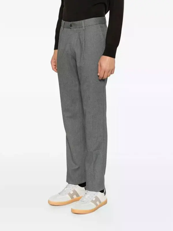 Incotex Herringbone-pattern Pleated Trousers